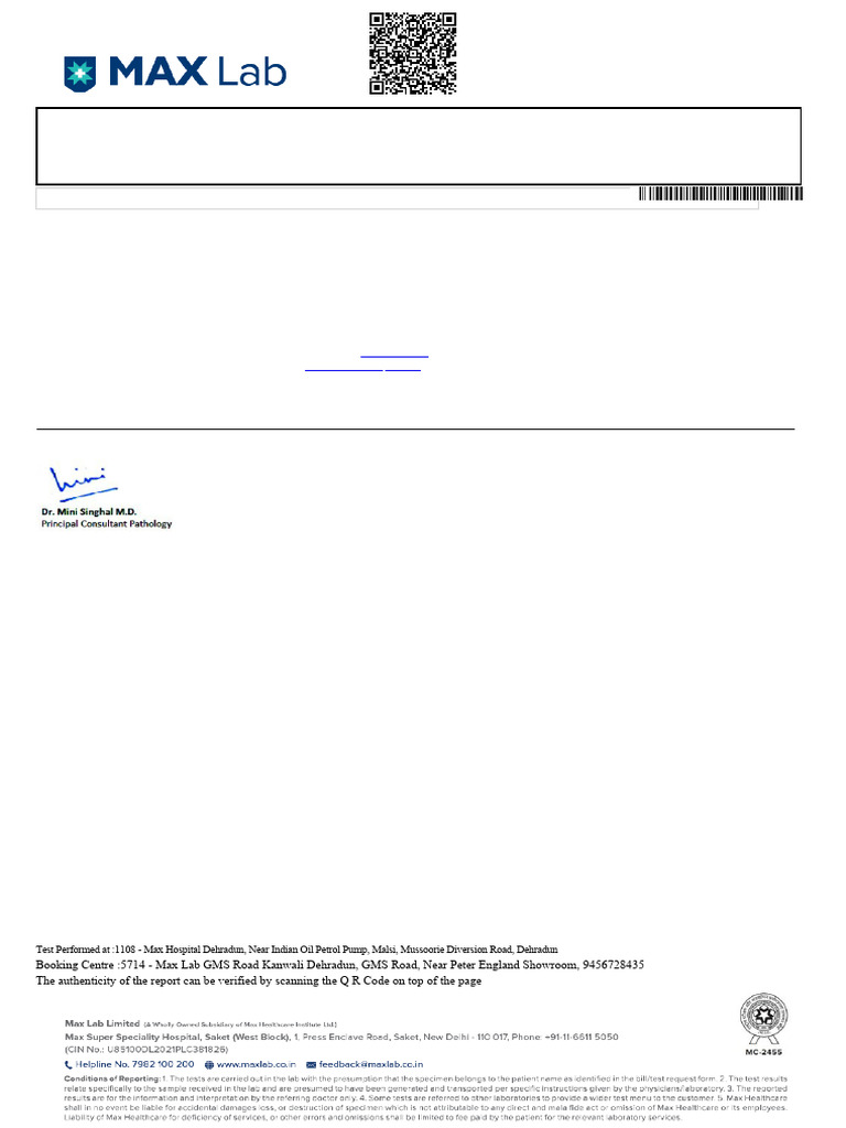 Date 20/aug/2024 05:20PM Unit Bio Ref Interval: Kindly Correlate With ...