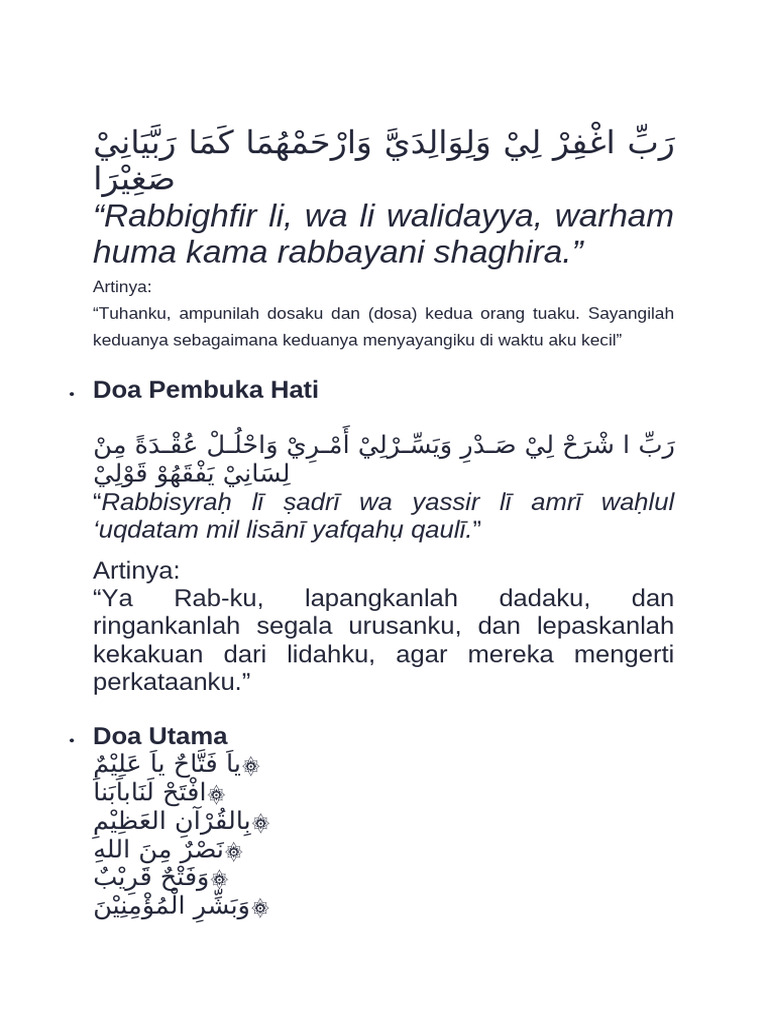 doa metode ummi | PDF