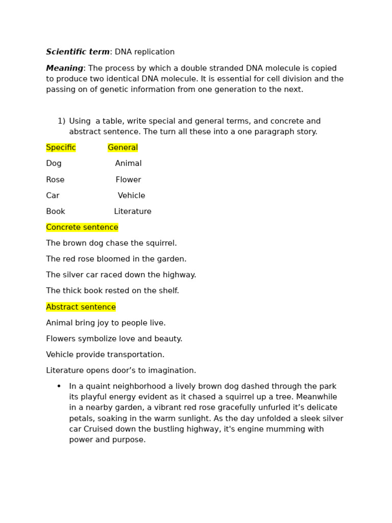 Scientific Term: DNA Replication Meaning: The Process by Which A Double ...