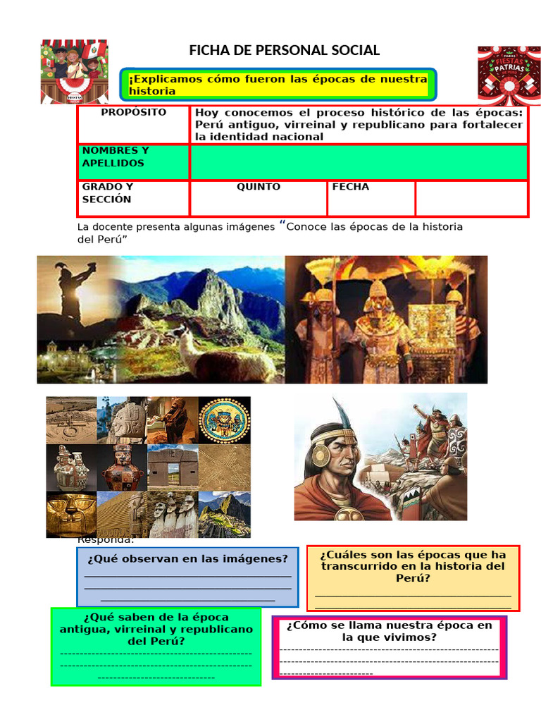 Explicamos Cómo Fueron Las Épocas de Nuestra Historia | PDF