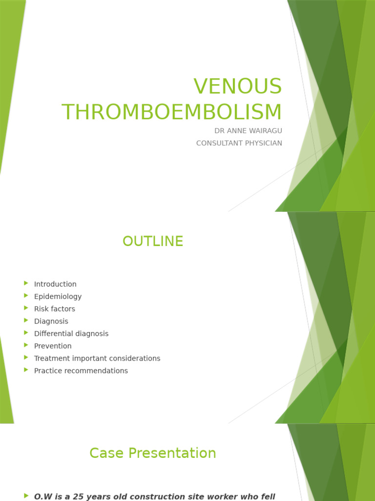 Venous Thromboembolism Pdf