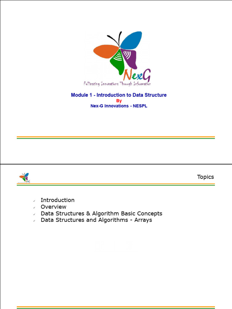 Module 1 - Data Structure Introduction | PDF Module 1 - Data Structure Introduction | PDF