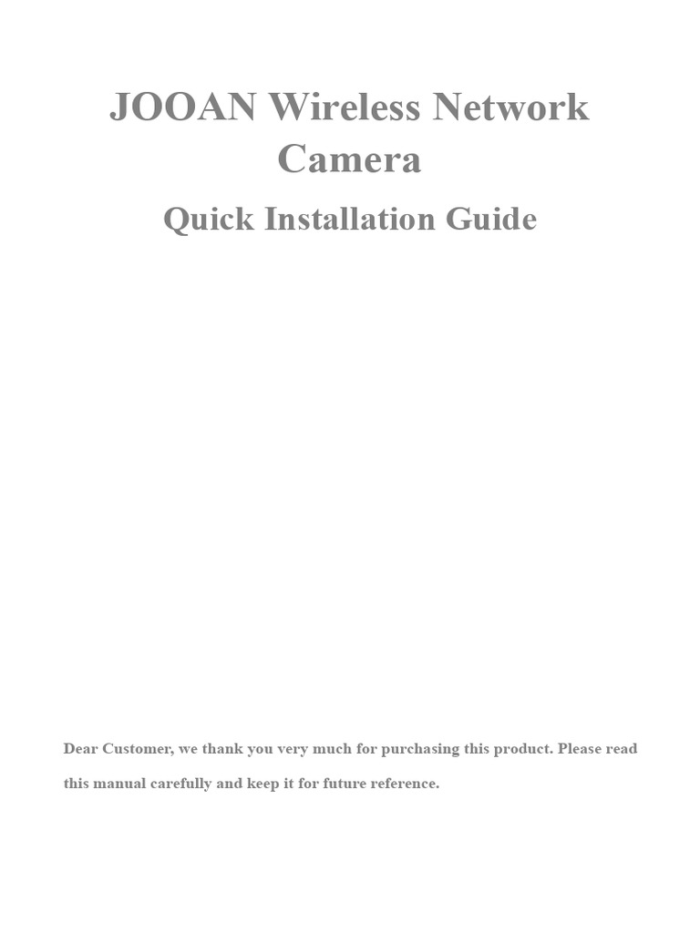 Wireless Security Camera System Manual | PDF
