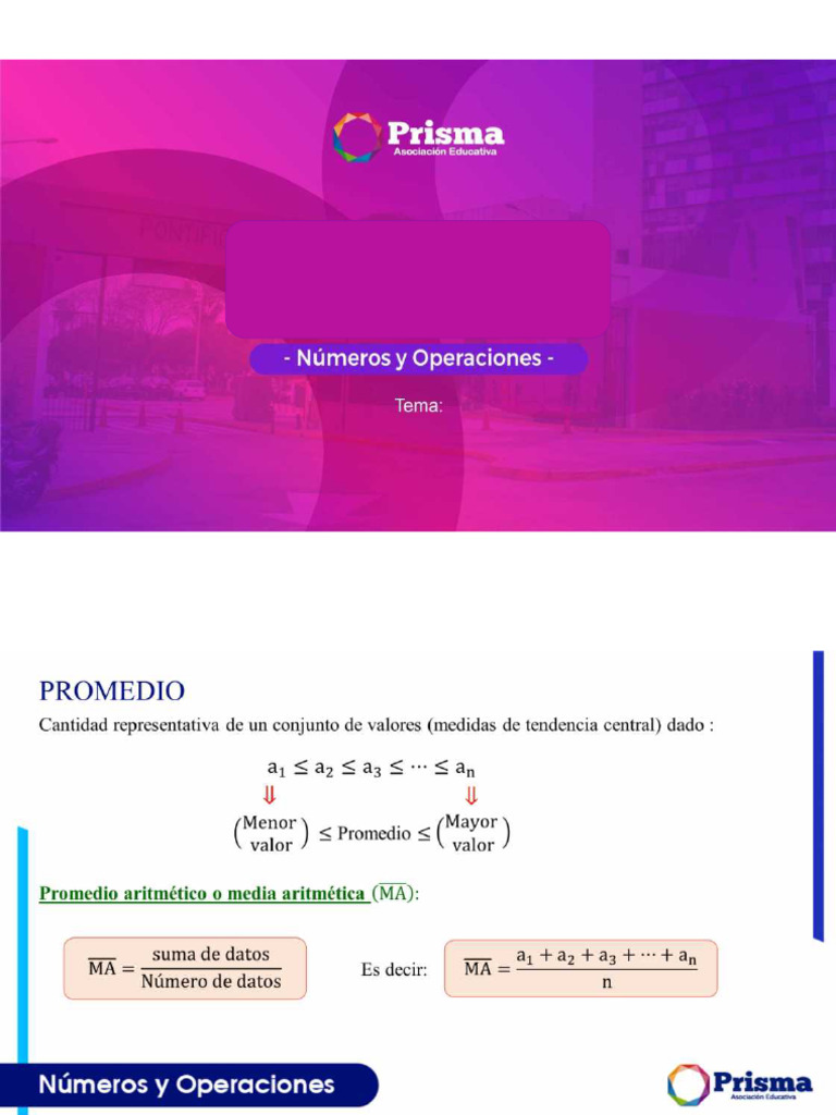 Regular 3C Promedios (Teoría) | PDF