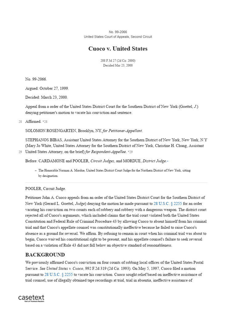 Cuoco v. United States | PDF