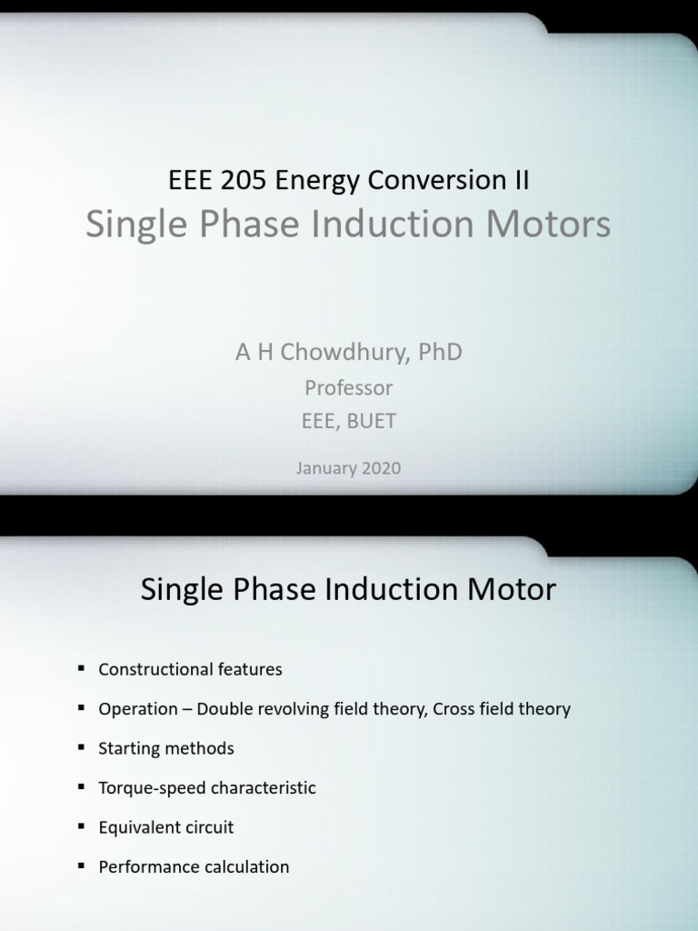 6_Single-Phase Induction Motors | PDF