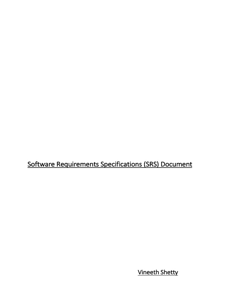 SRS Document-Task | PDF