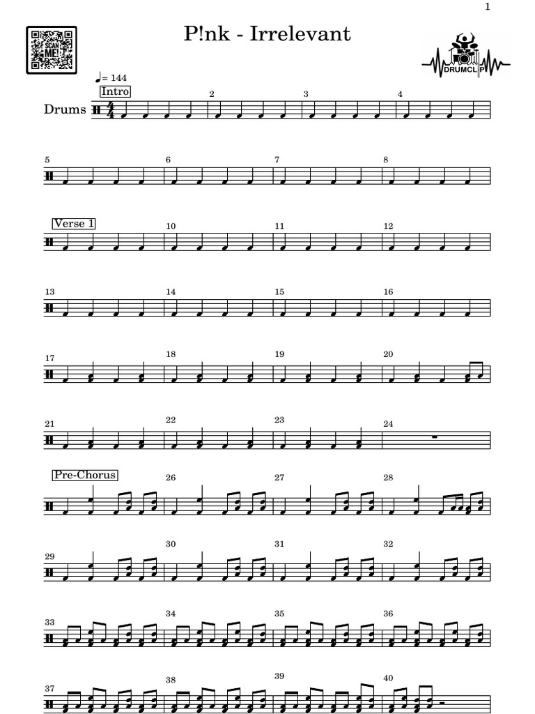 P!NK - Irrelevant | PDF