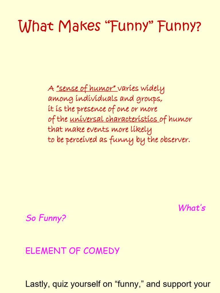 Elements of Comedy | PDF