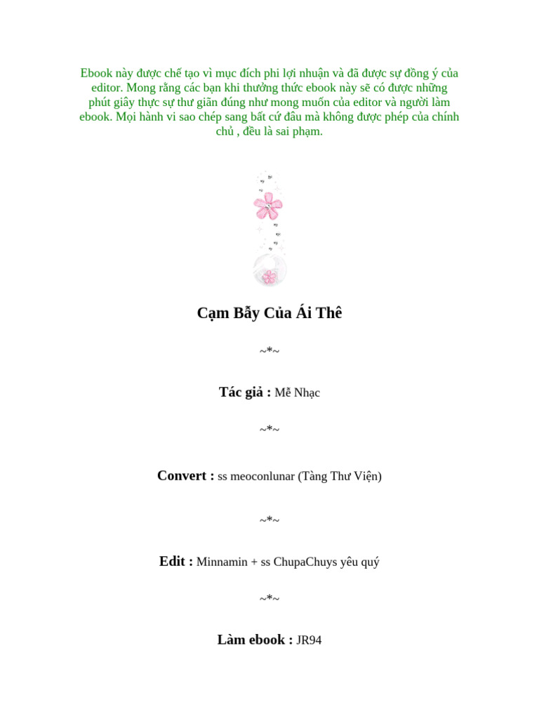 Cam Bay Cua Ai The | PDF