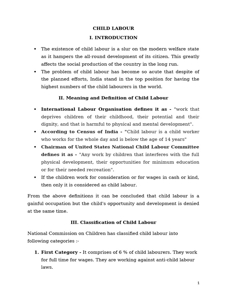 Child Labour | PDF
