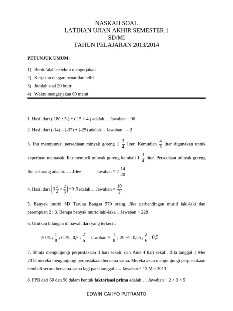 Latihan Uas 1 | PDF
