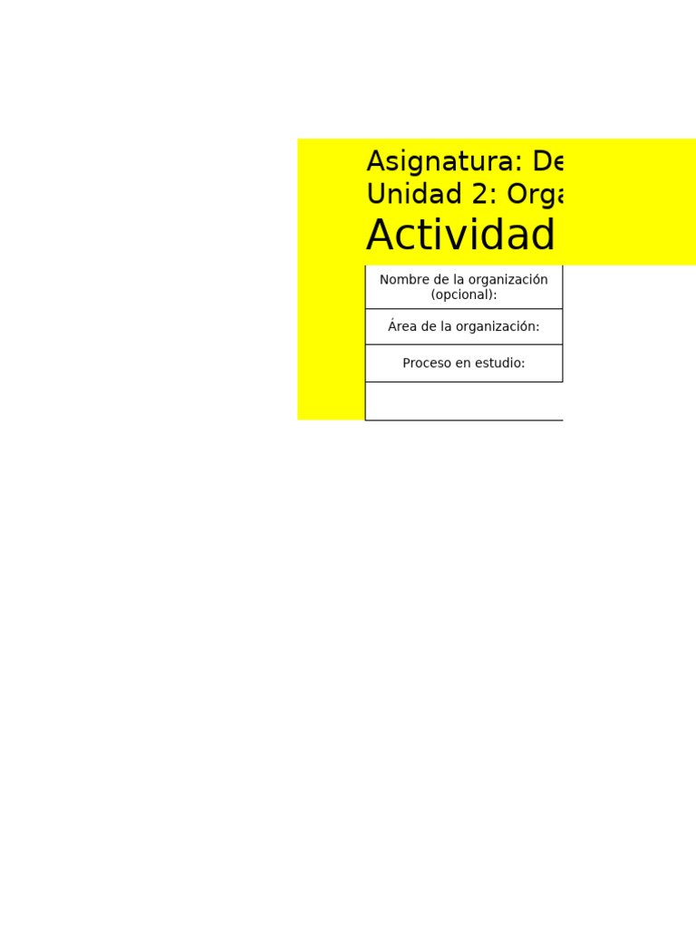 DOGC-Unidad 2. Plantilla Act. 2. Flujograma y Análisis FODA. | PDF