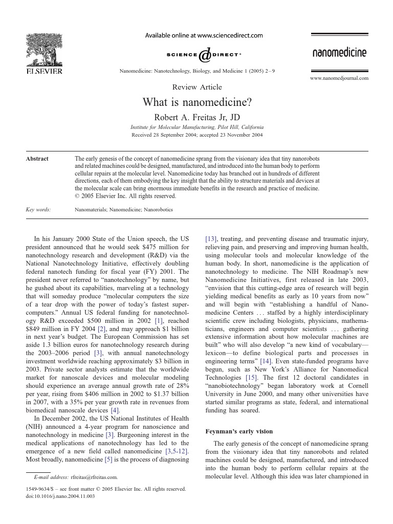 Nanomedicine: Advances and Applications | PDF | Nanomedicine ...