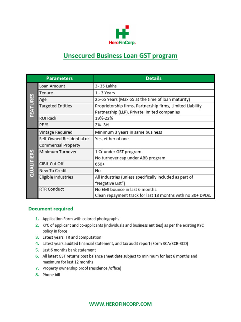 UBL GST Program - Hero Fincorp | PDF