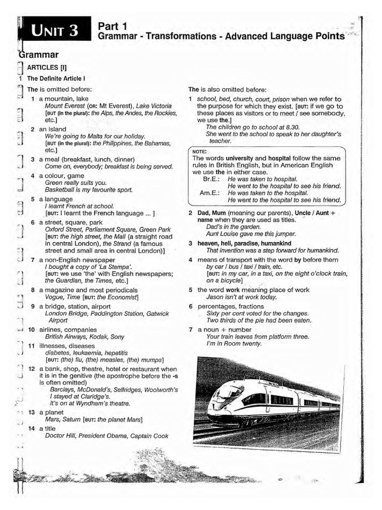 Grammar Unit 3 - KEY | PDF
