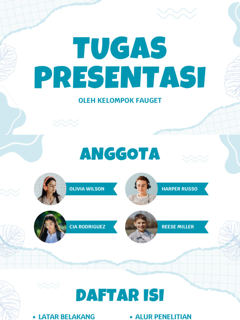 Biru Dan Putih Estetik Tugas Kelompok Presentasi | PDF