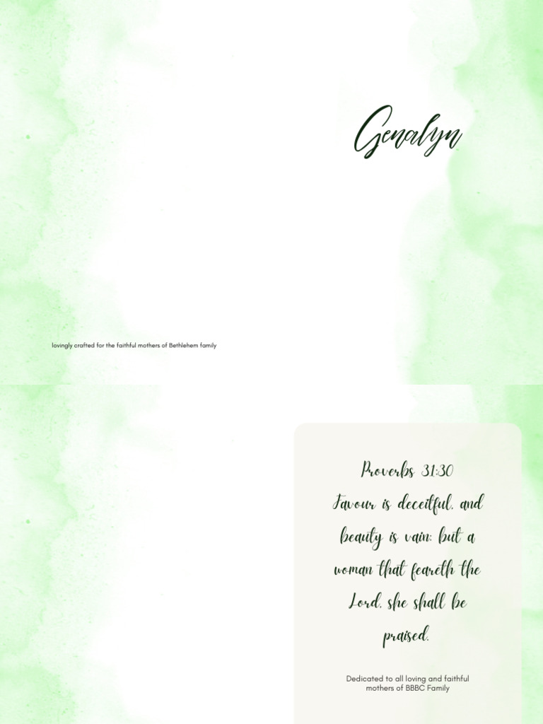 Genalyn: Lovingly Crafted For The Faithful Mothers of Bethlehem Family ...