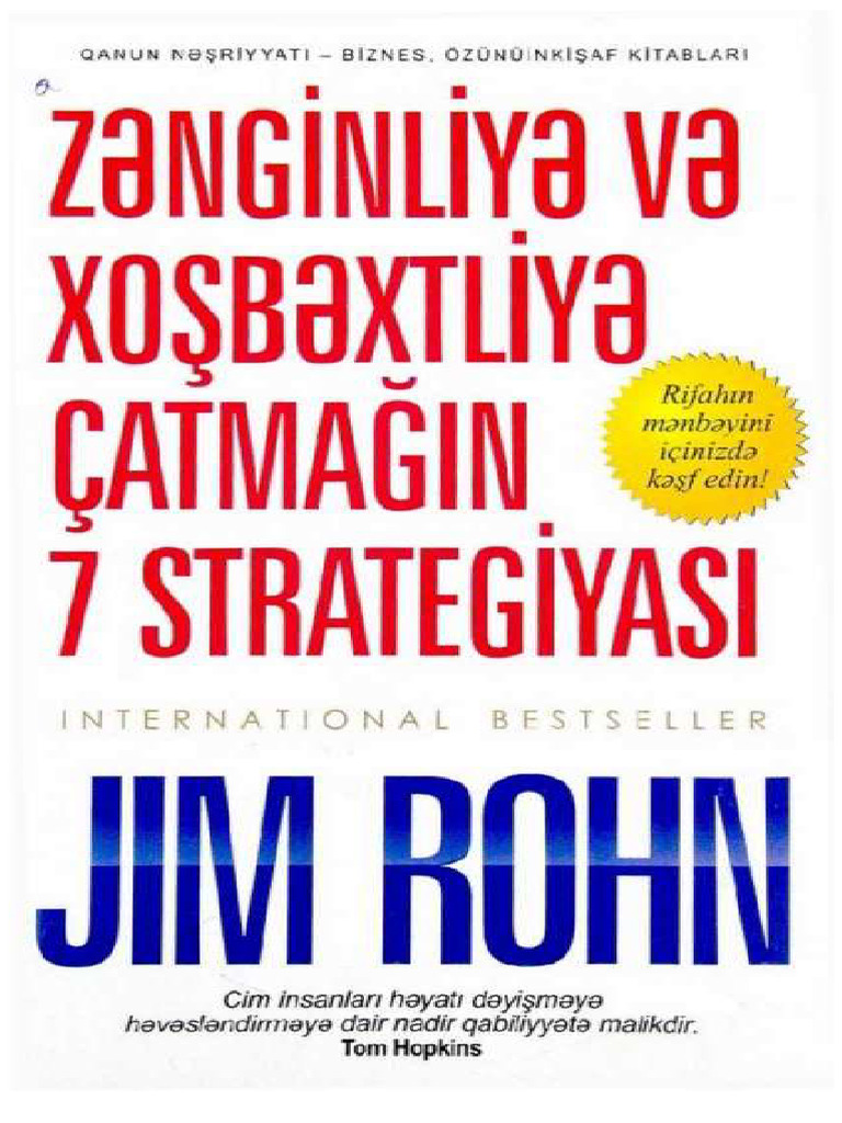 Jim Rohn Zənginliyə VƏ Xoşbəxtliyə Çatmağın 7 Strategiyası @Pdf1 | PDF
