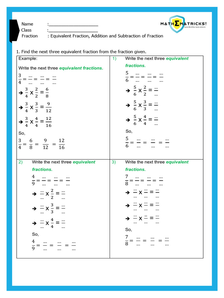 P3 - Fraction | PDF