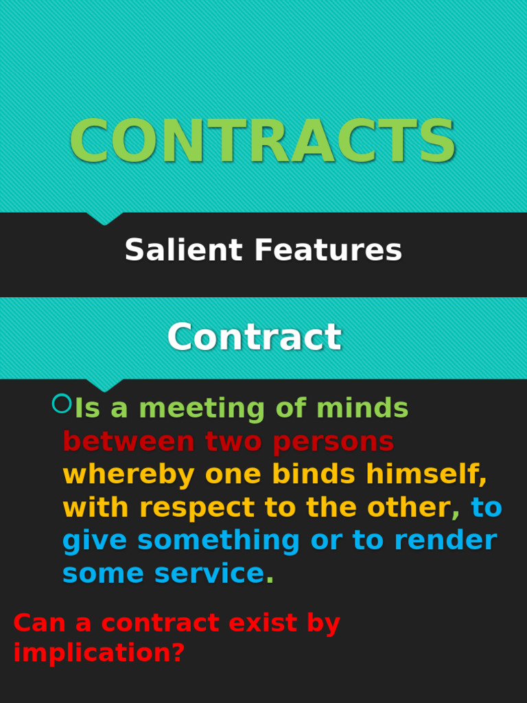 Contracts Bsa | PDF | Offer And Acceptance | Common Law