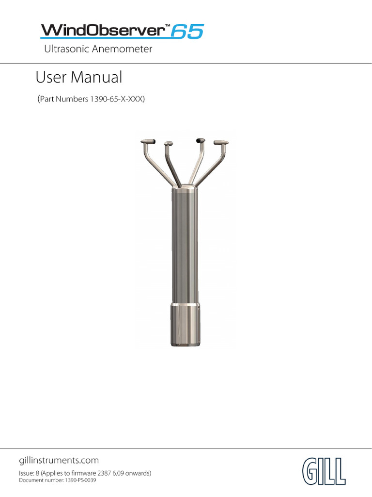WindObserver 65 Manual Iss 8 1 | PDF