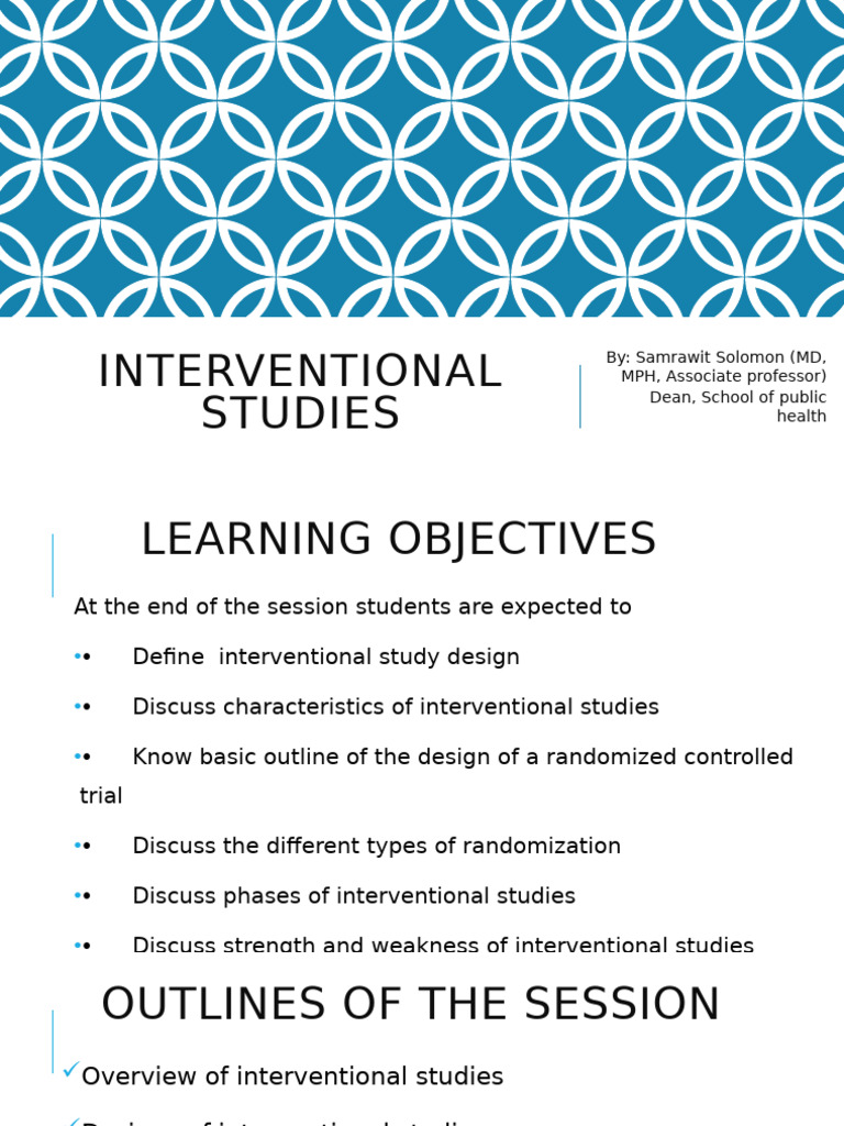 Analytic Study Designs - Interventional Study | PDF | Randomized ...