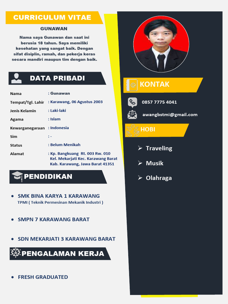 CV GUNAWAN Compressed | PDF