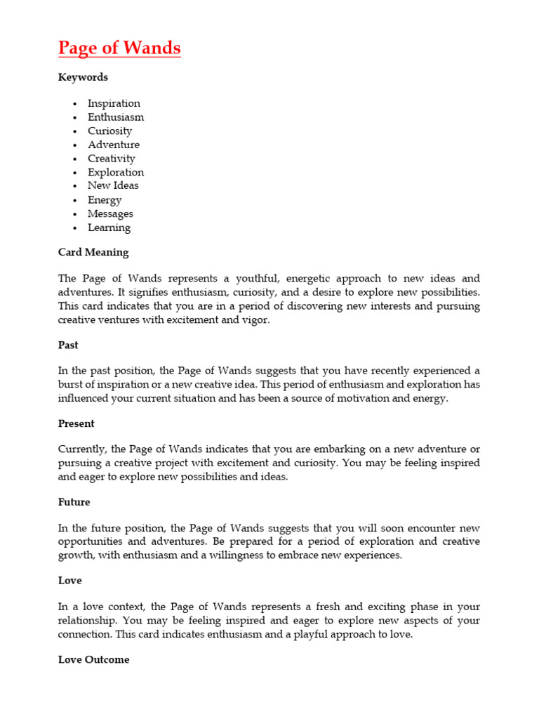 Page of Wands | PDF