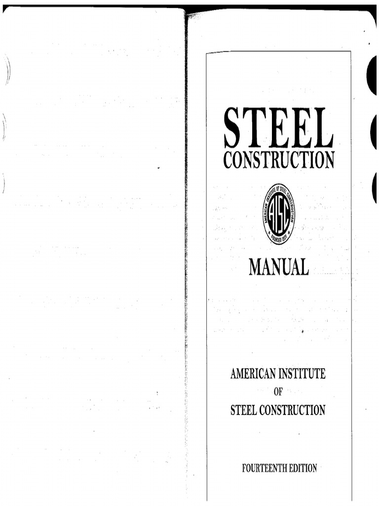 American Institute of Steel Contruction (Aisc Manual) 14th Edition ...