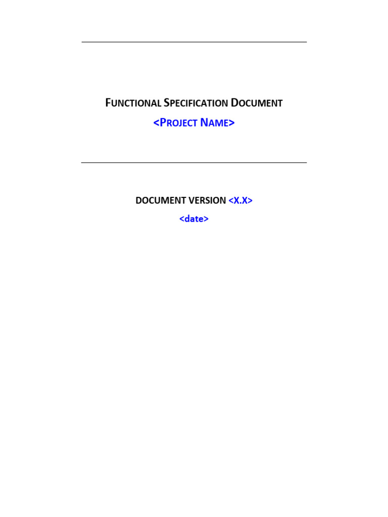 FSD Template | PDF