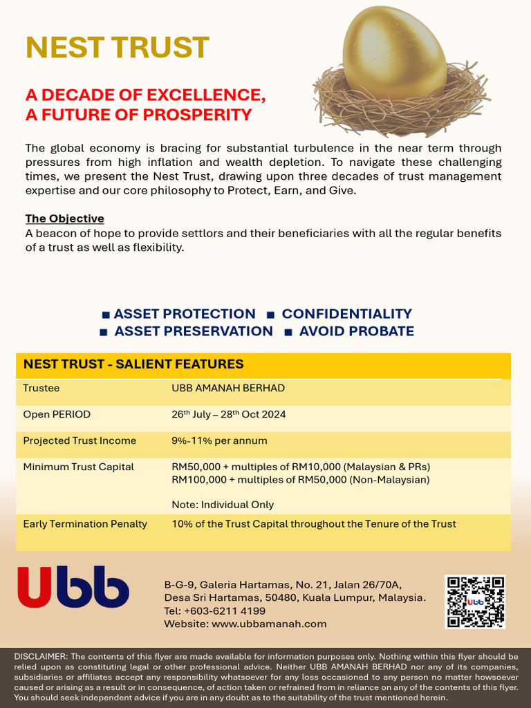 NEST TRUST - FLYER - English Version - V2 | PDF | Finance & Money Management