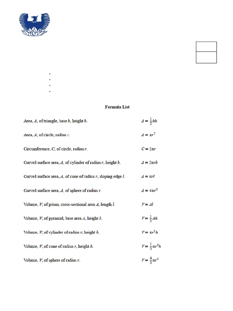 F5 Core Test Conversion and Mensuration | PDF