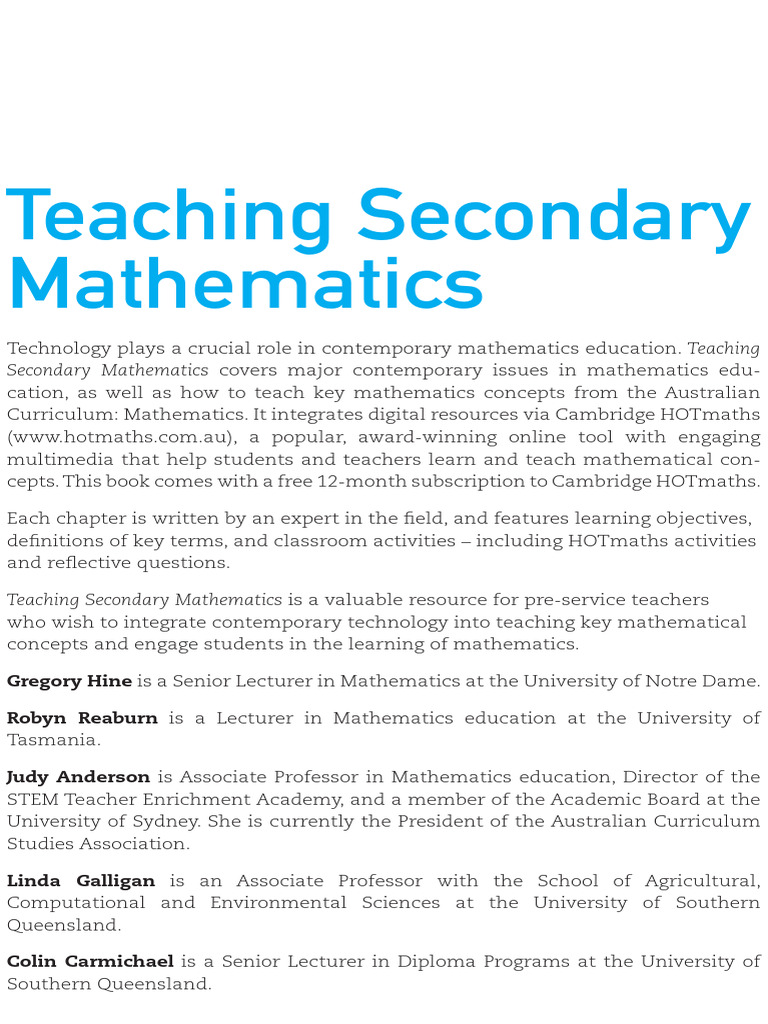 Teaching-Secondary-Mathematics-2 A 200 | PDF