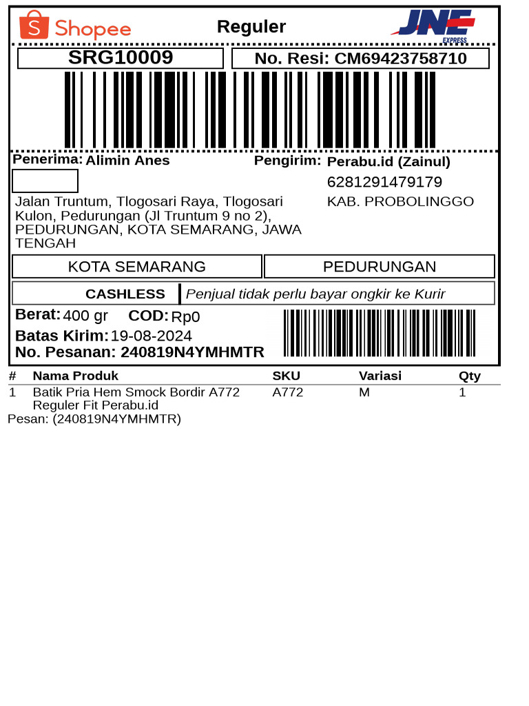 Shopee Jne 21.8 | PDF