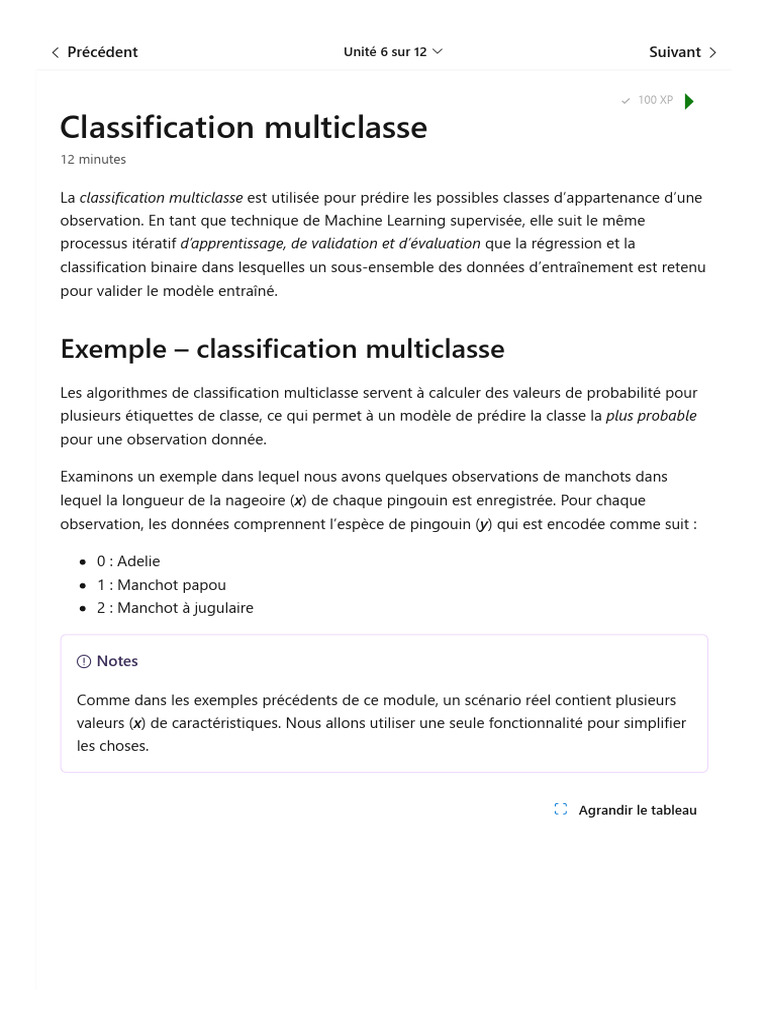 Classification Multiclasse - Training - Microsoft Learn | PDF