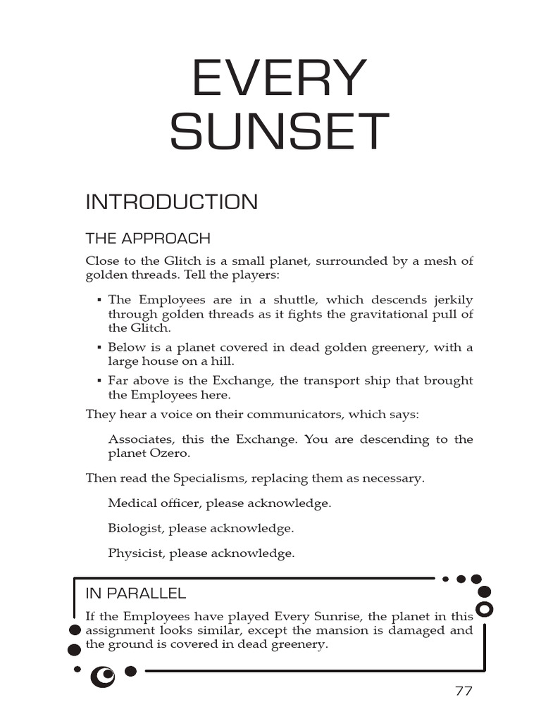 Cosmic Dark, Every Sunset | PDF