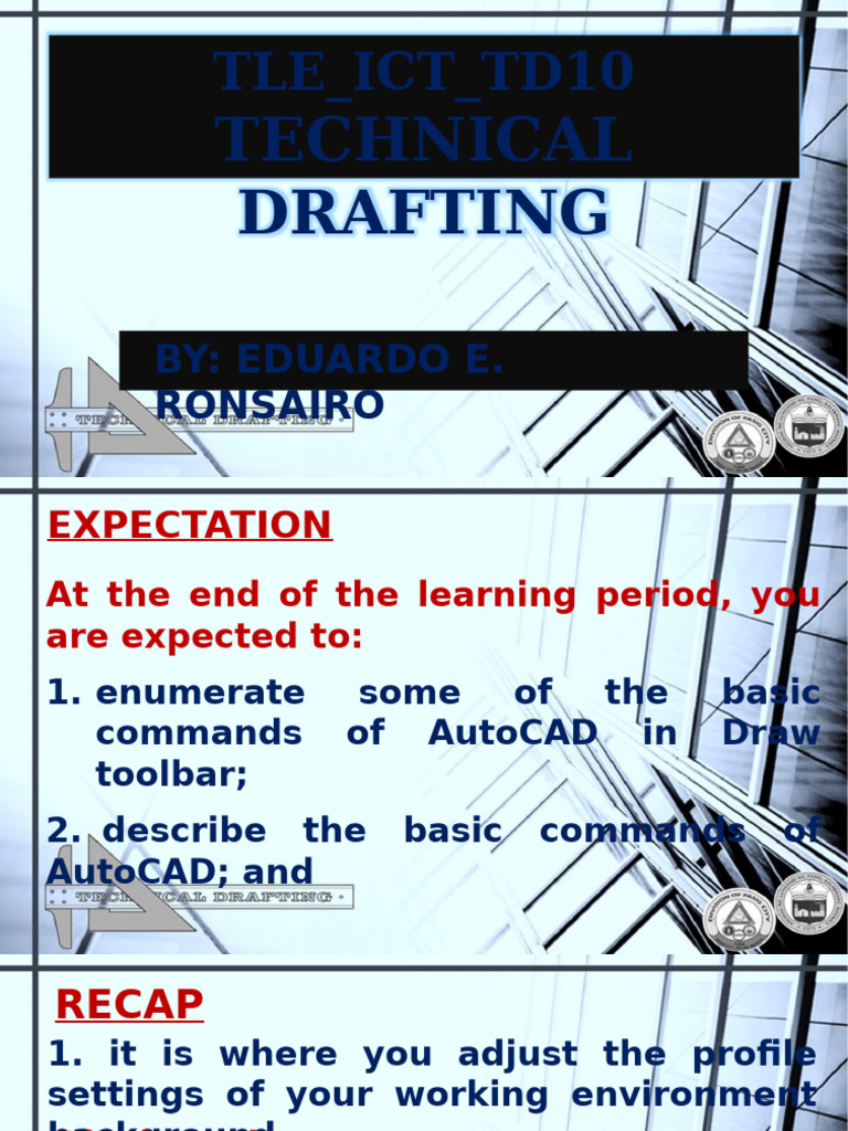 AutoCAD Basic Drawing Commands Guide | PDF | Polygon | Computers