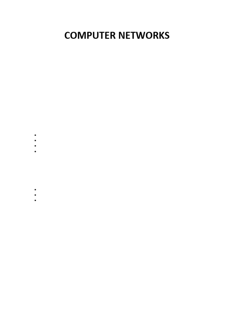 Computer Networks Notes | PDF