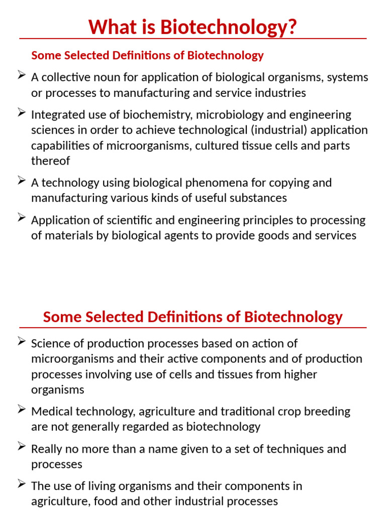 Biotechnology Slides | PDF