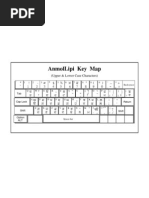 AnmolLipi Key Map | PDF | Text | Writing Implements