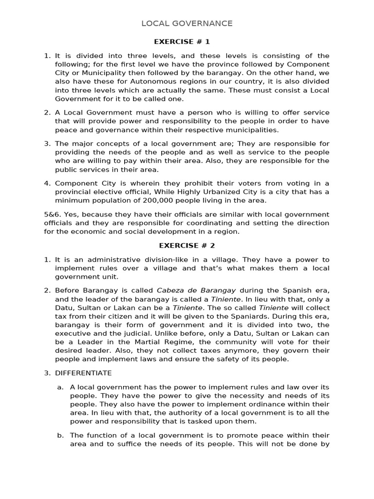 Local Governance | PDF
