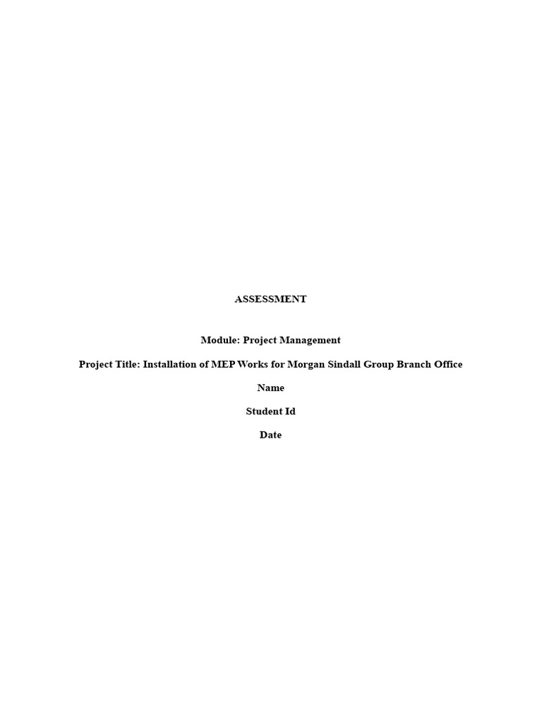 MEP Installation Project Management Guide | PDF | Project Management ...