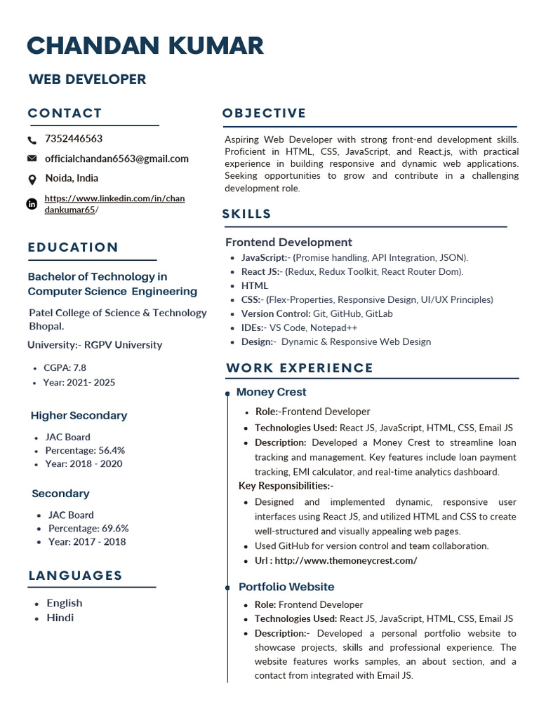 Chandan Kumar Resume | PDF