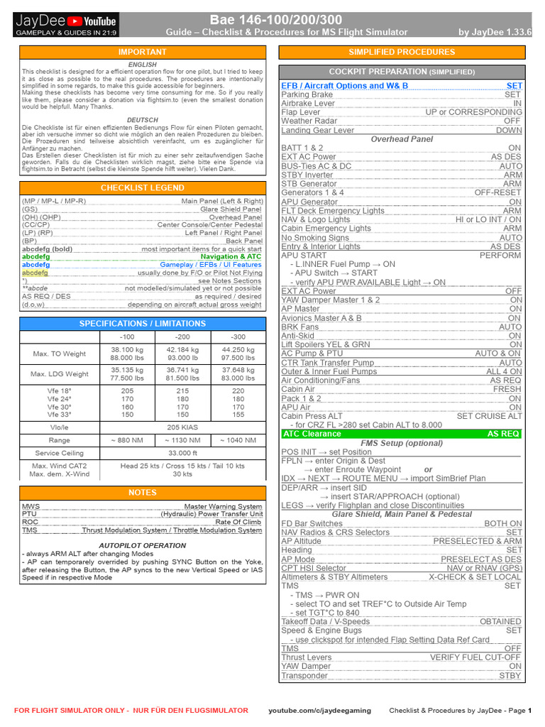 JD CL - BAe 146 - 2023 - 1.33.6 | PDF