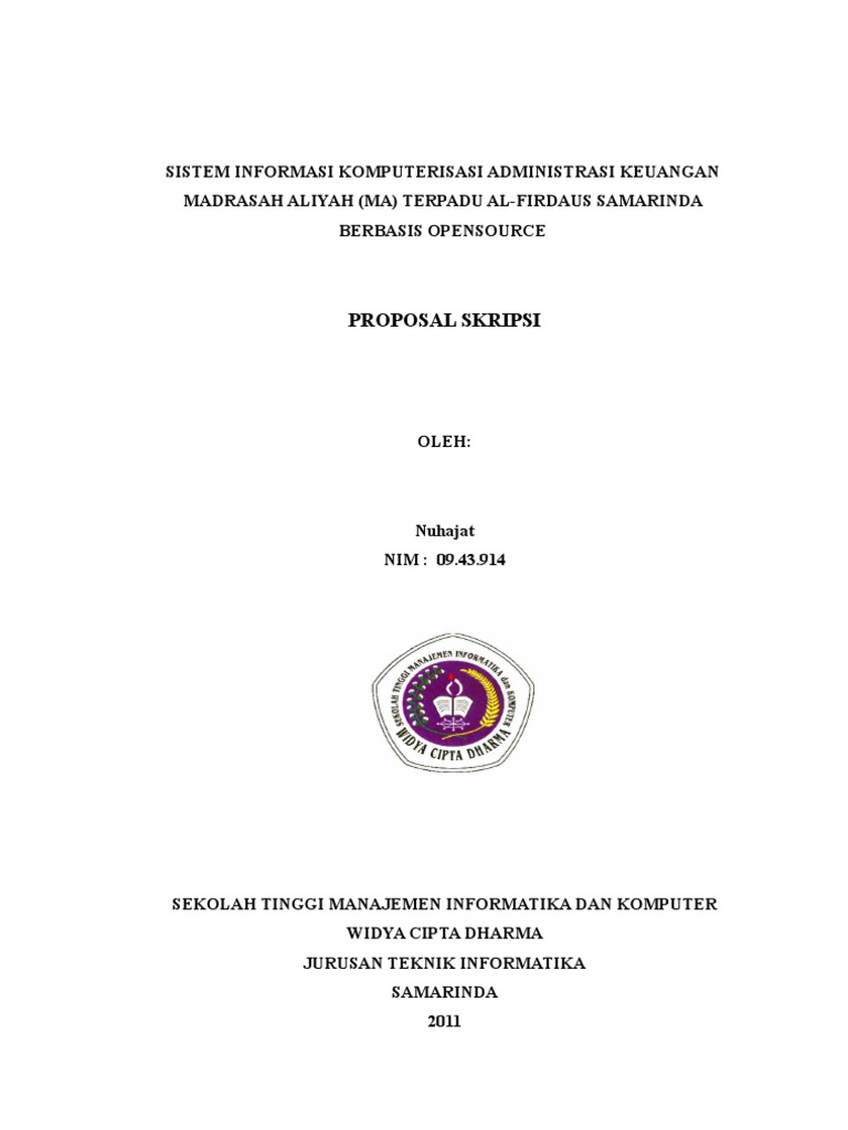 Proposal Skripsi Teknik Informatika - by Nuhajat@ | PDF | Bisnis ...