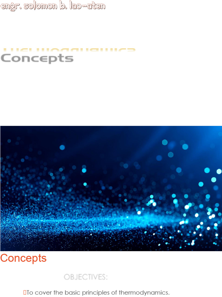 Lecture 1 - Concepts Zeroth Law | PDF