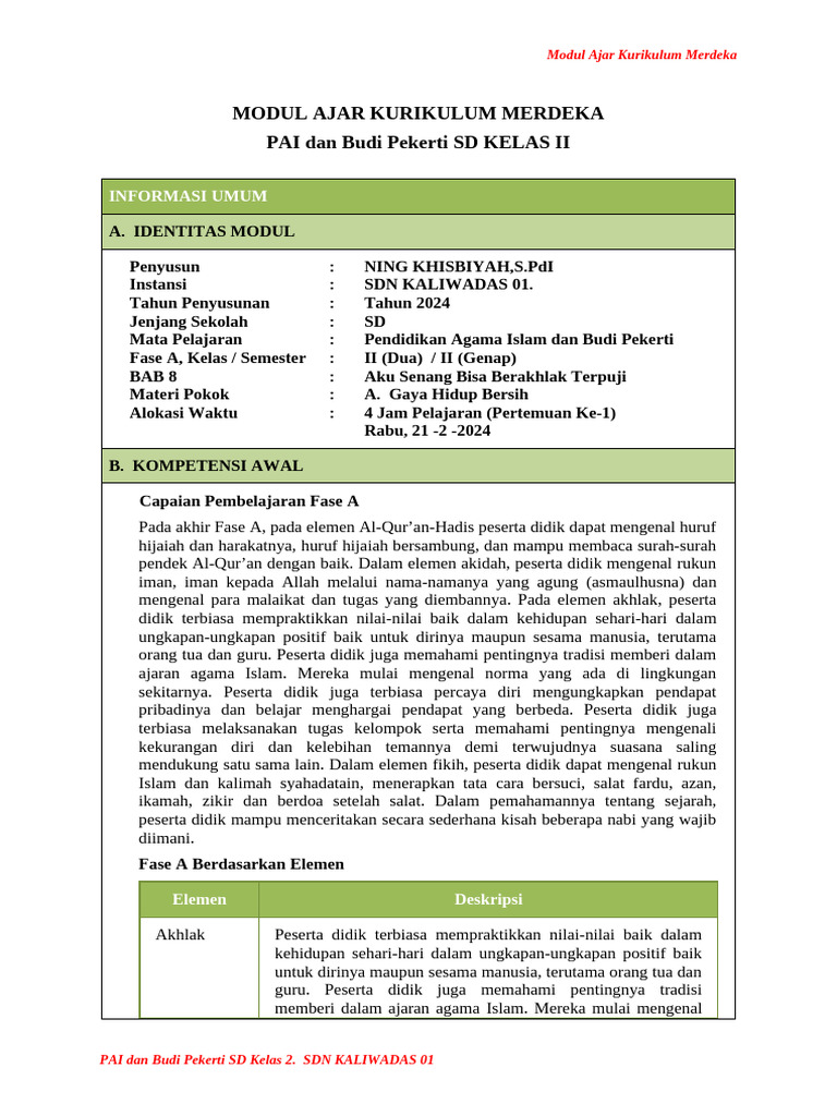 Modul Ajar BAB 8 | PDF