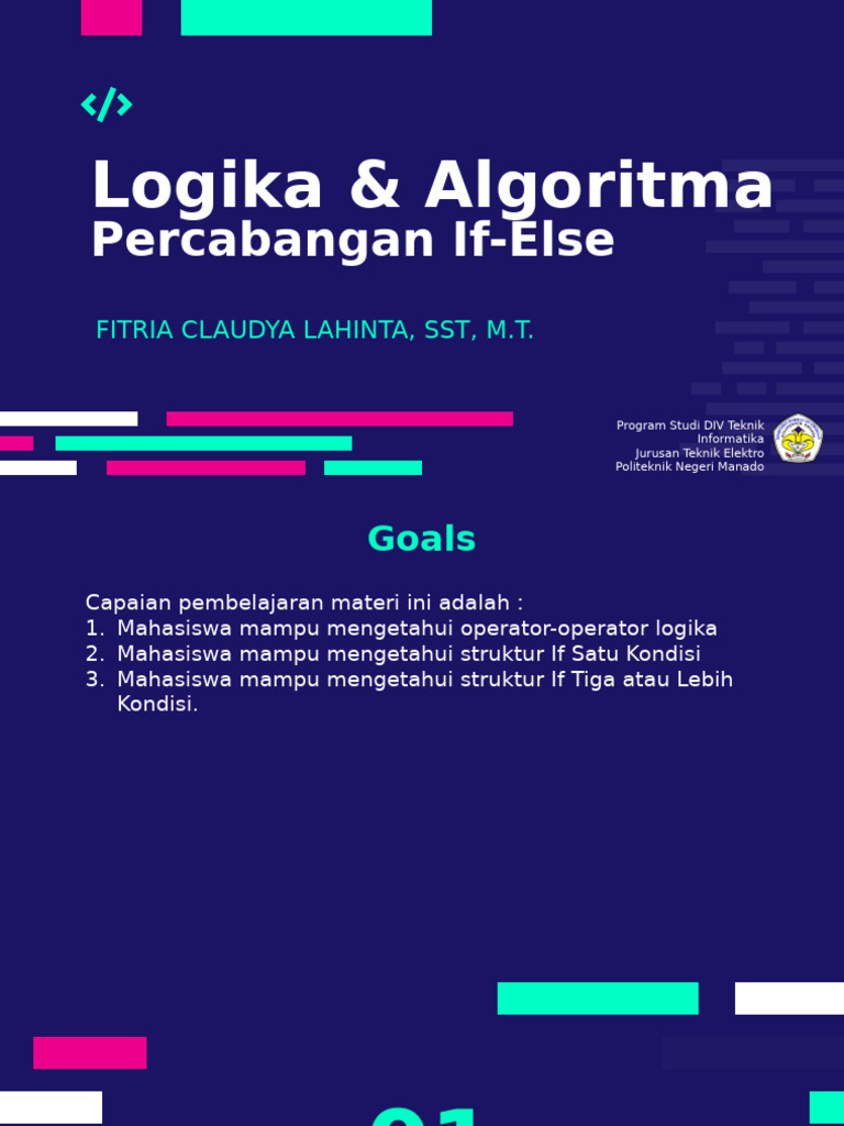 Pertemuan 10 - Percabangan If-Else | PDF