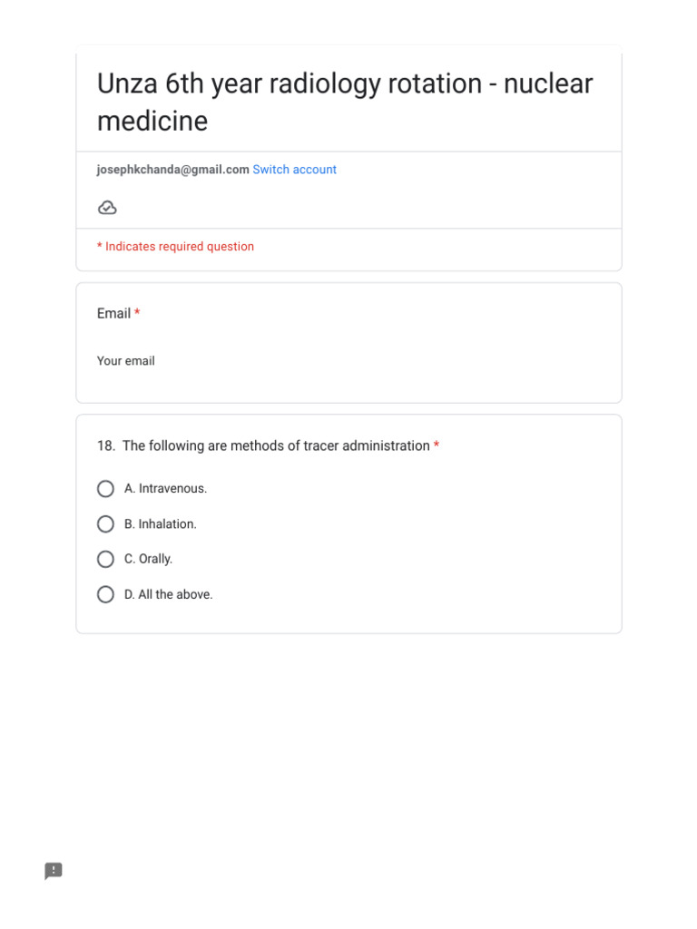 Unza 6th Year Radiology Rotation - 2 Nuclear Medicine | PDF